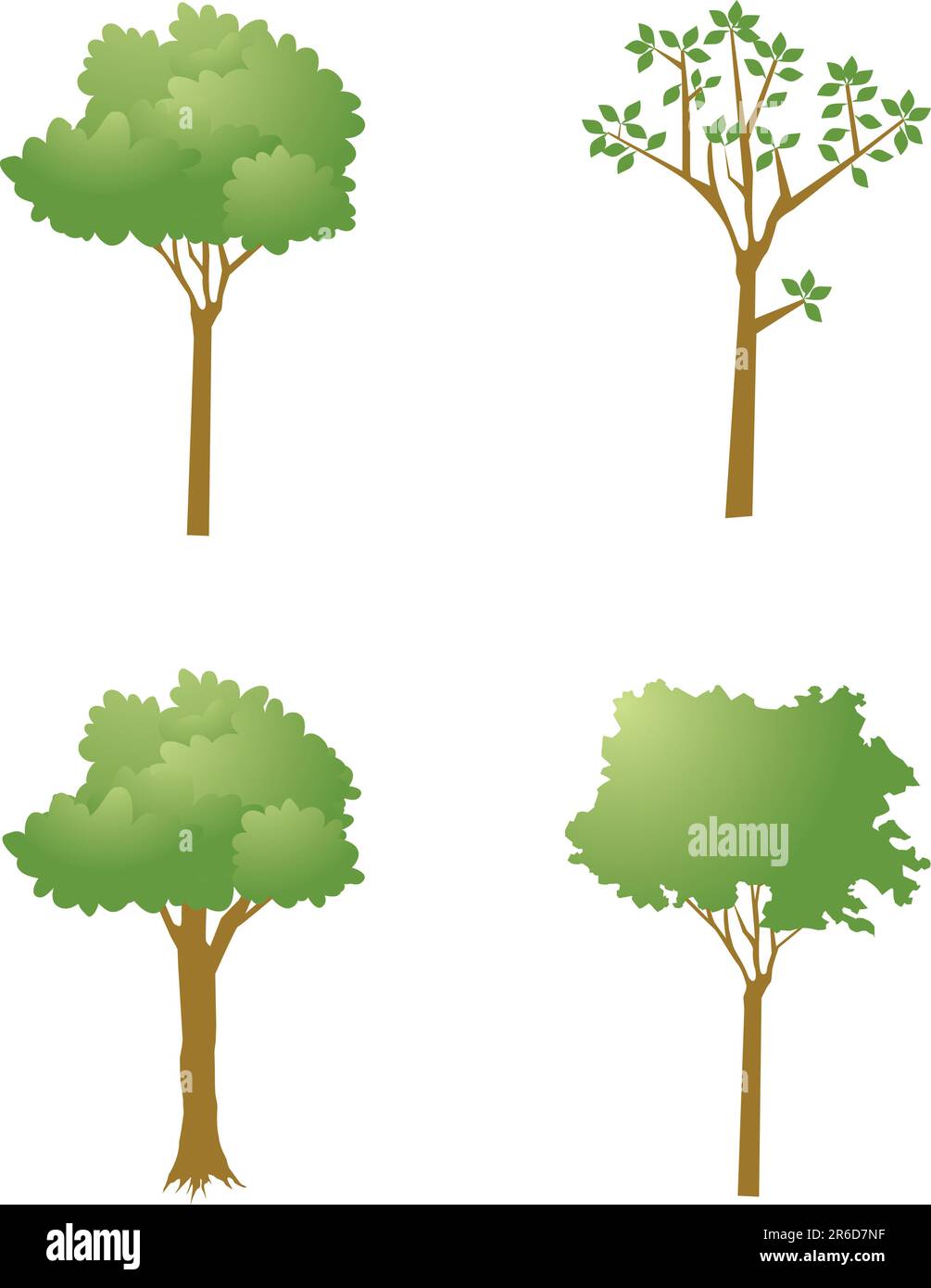 Collection of Vector Green Trees Stock Vector Image & Art - Alamy