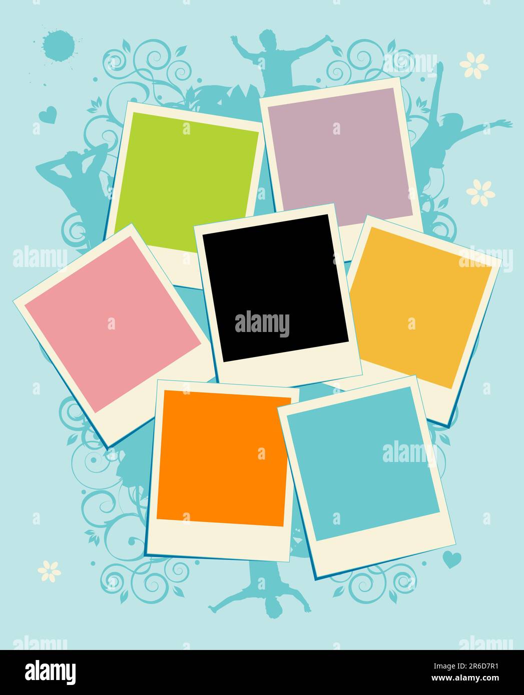 Collage of photos. Template. Insert your picture into frame Stock ...