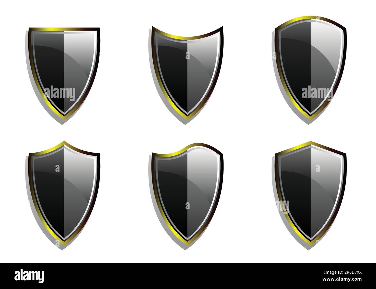 Set of Vector Armor Shields - easy to edit vector EPS file Stock Vector ...