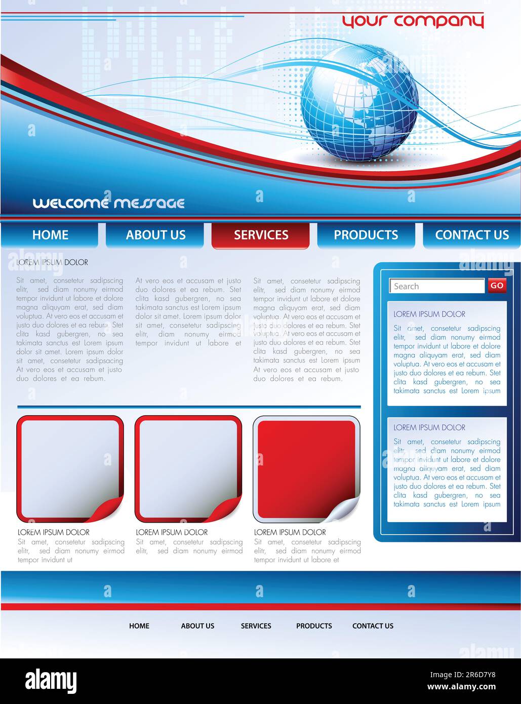 Vector web site design template with Earth globe - valentine heart ... Vector web site design template with Earth globe - valentine heart ...