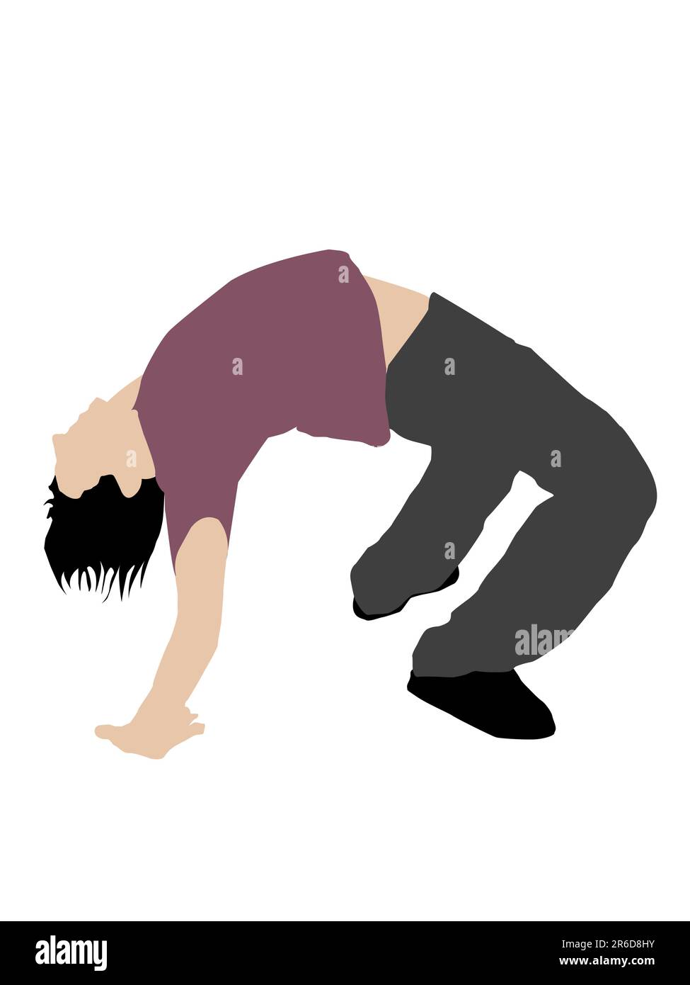 Image exercise on bridge Cut Out Stock Images & Pictures - Alamy