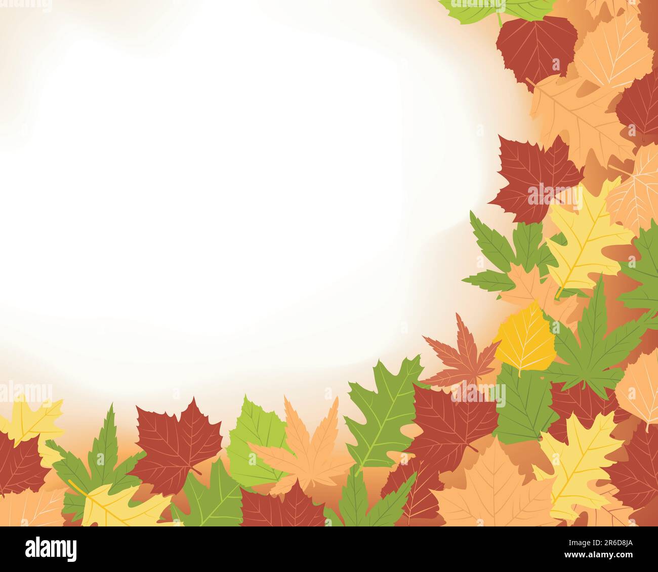 Abstract autumn, fall background with foliage and copy space. Use of ...