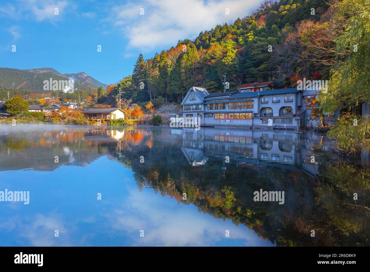Yufuin, Japan - Nov 27 2022: Lake Kinrin is one of the representative ...