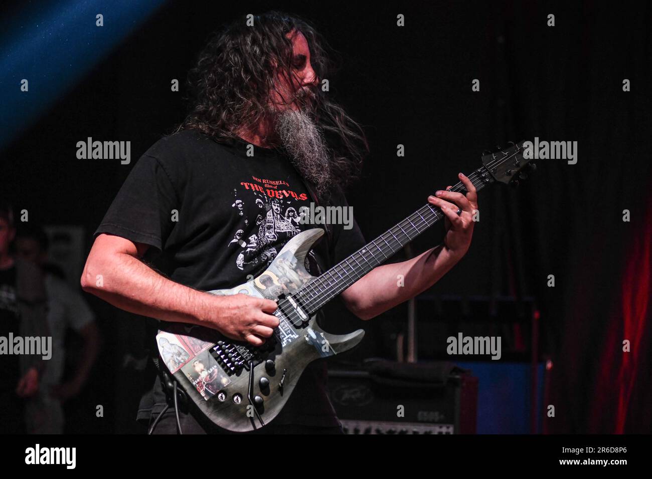 Trey Spruance (guitar) performing live with Mr. Bungle Stock Photo - Alamy