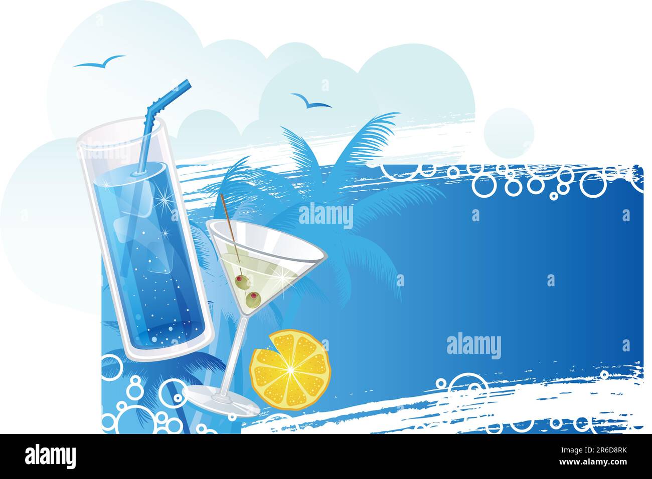 Summer cocktails banner, vector Stock Vector Image & Art - Alamy