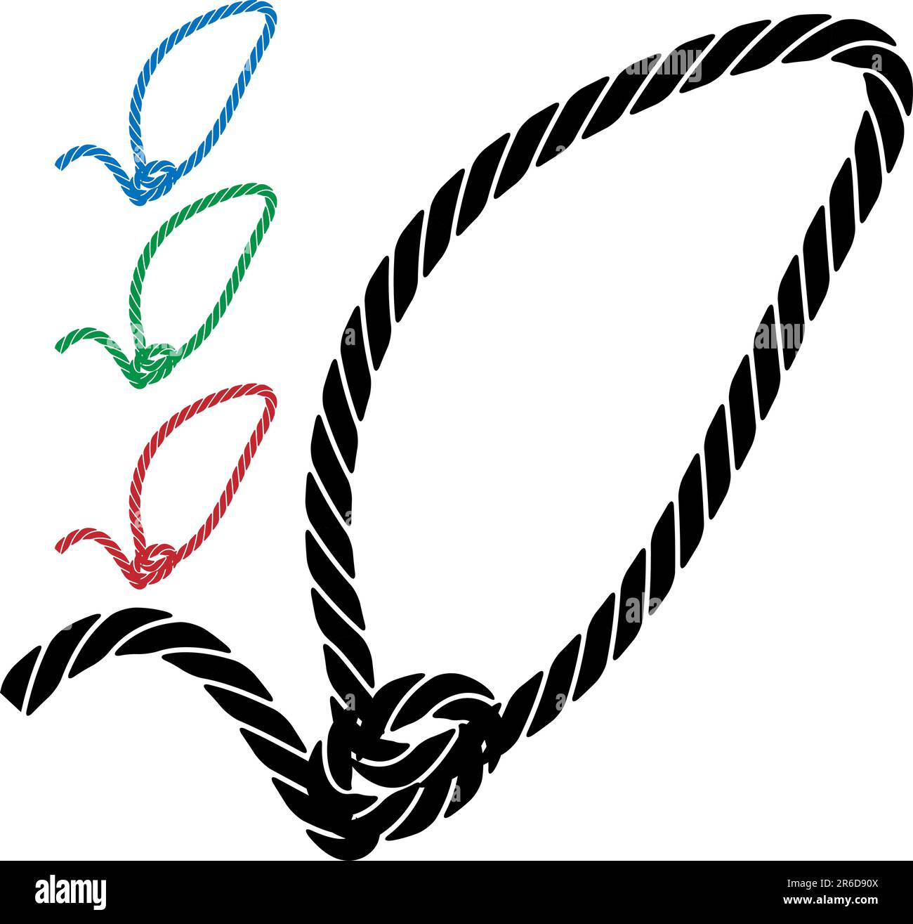 Set of 4 lassos in different colors Stock Vector Image & Art - Alamy