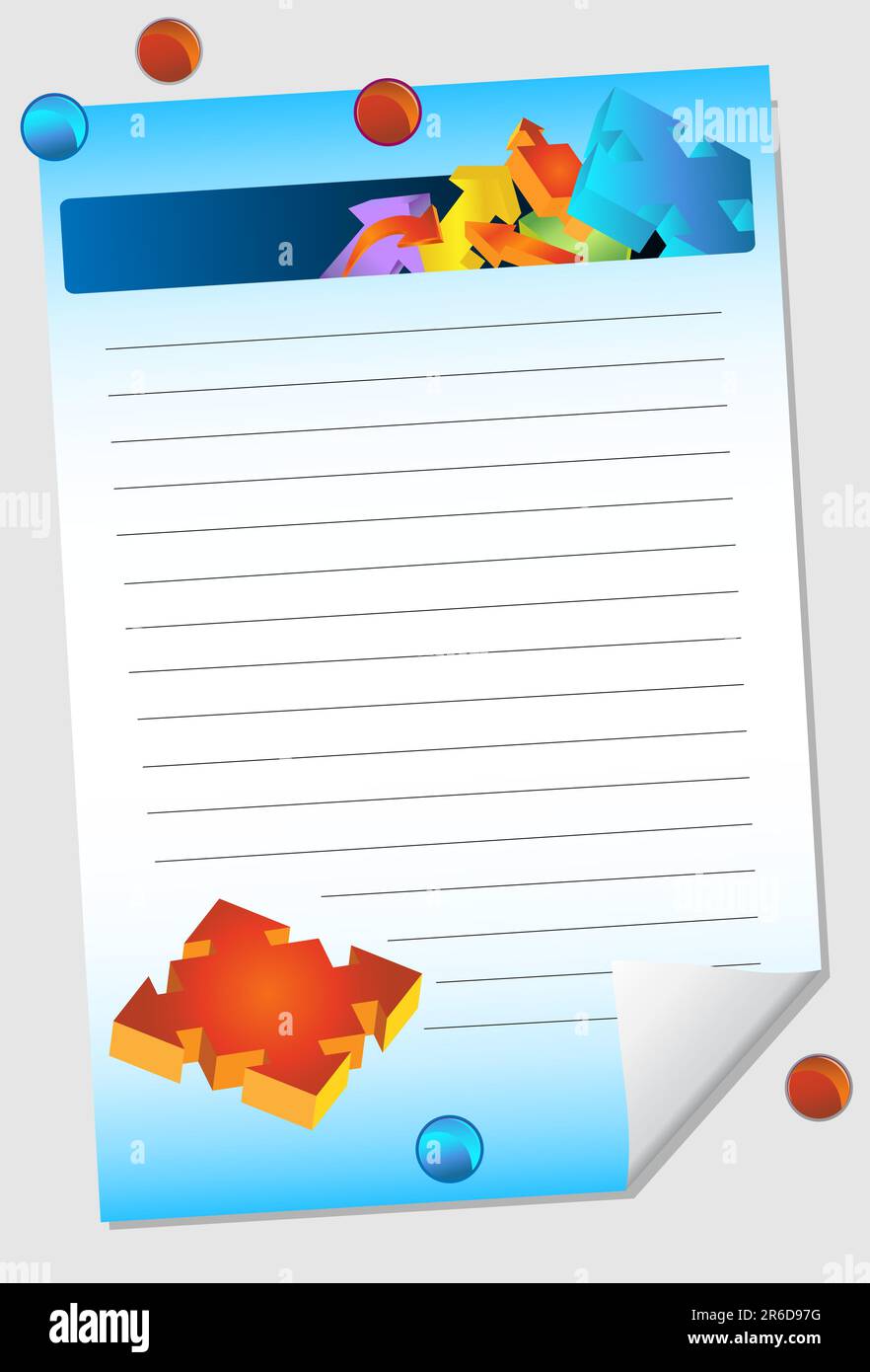 Arrow themed posted note on bulletin board Stock Vector Image & Art - Alamy