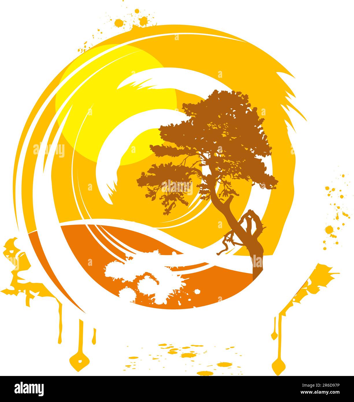 Tree under sun Stock Vector Image & Art - Alamy