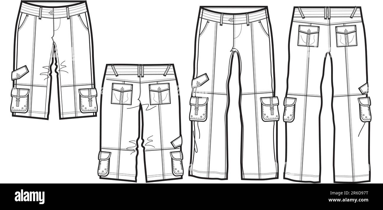 Women cargo pants Black and White Stock Photos & Images - Alamy