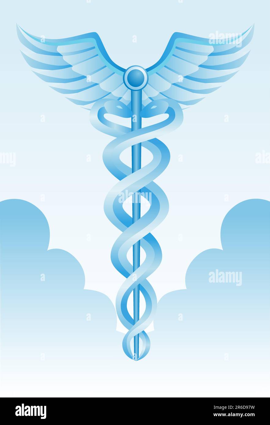 Medical symbol of healthcare floating above the clouds Stock Vector ...