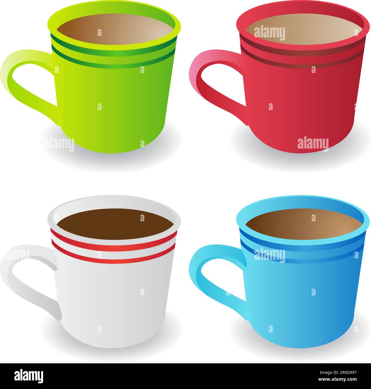 Color cups Stock Vector Images - Alamy