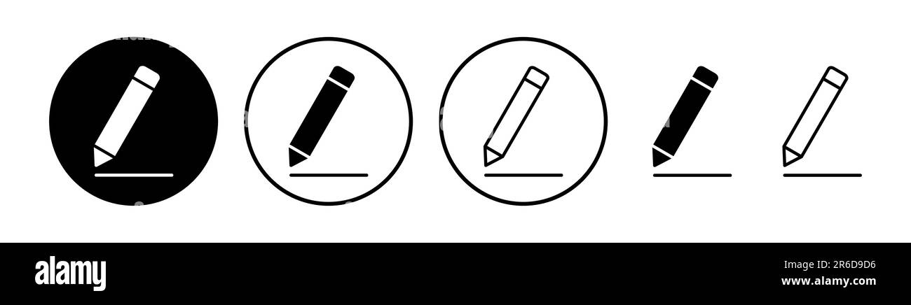 Edit icon vector. edit document sign and symbol. pencil Stock Vector ...