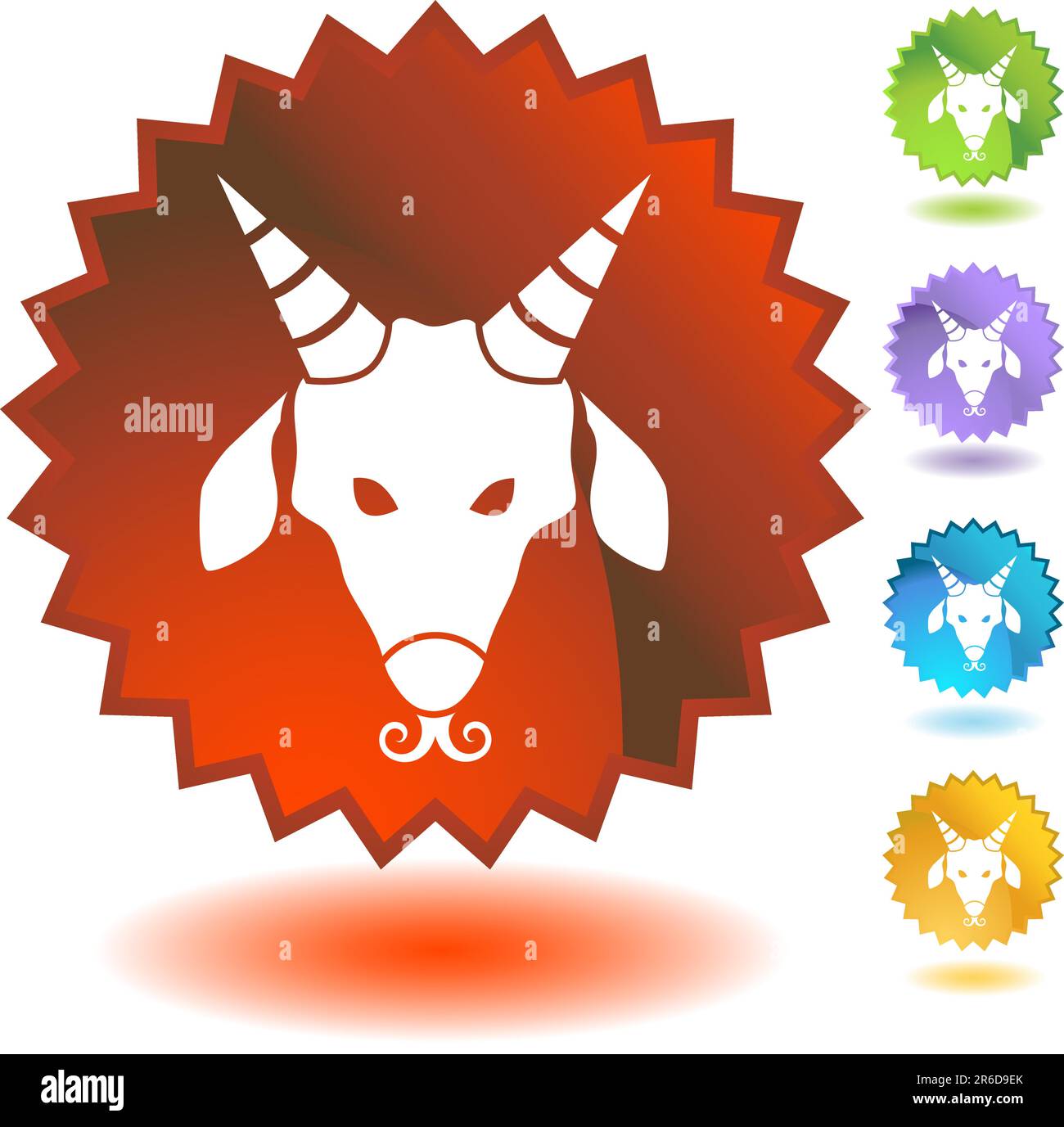 Set of 3D zodiac label icons - Capricorn Stock Vector Image & Art - Alamy