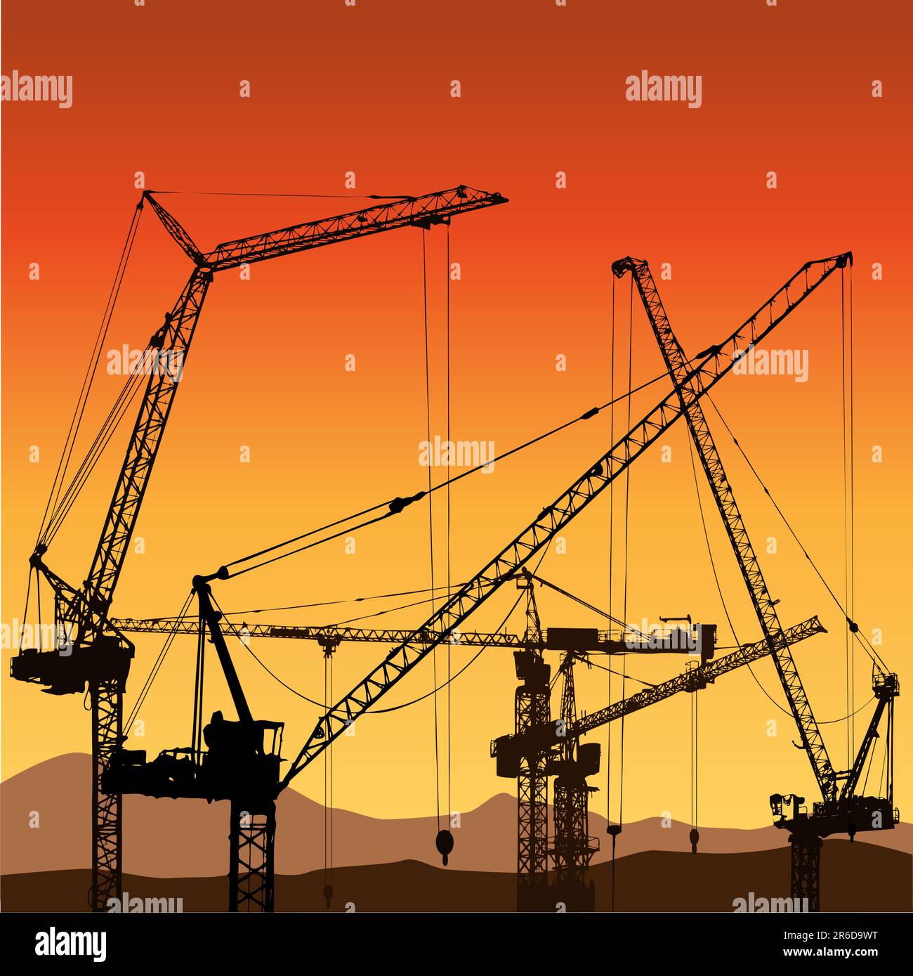 Cranes for work Stock Vector Images - Alamy