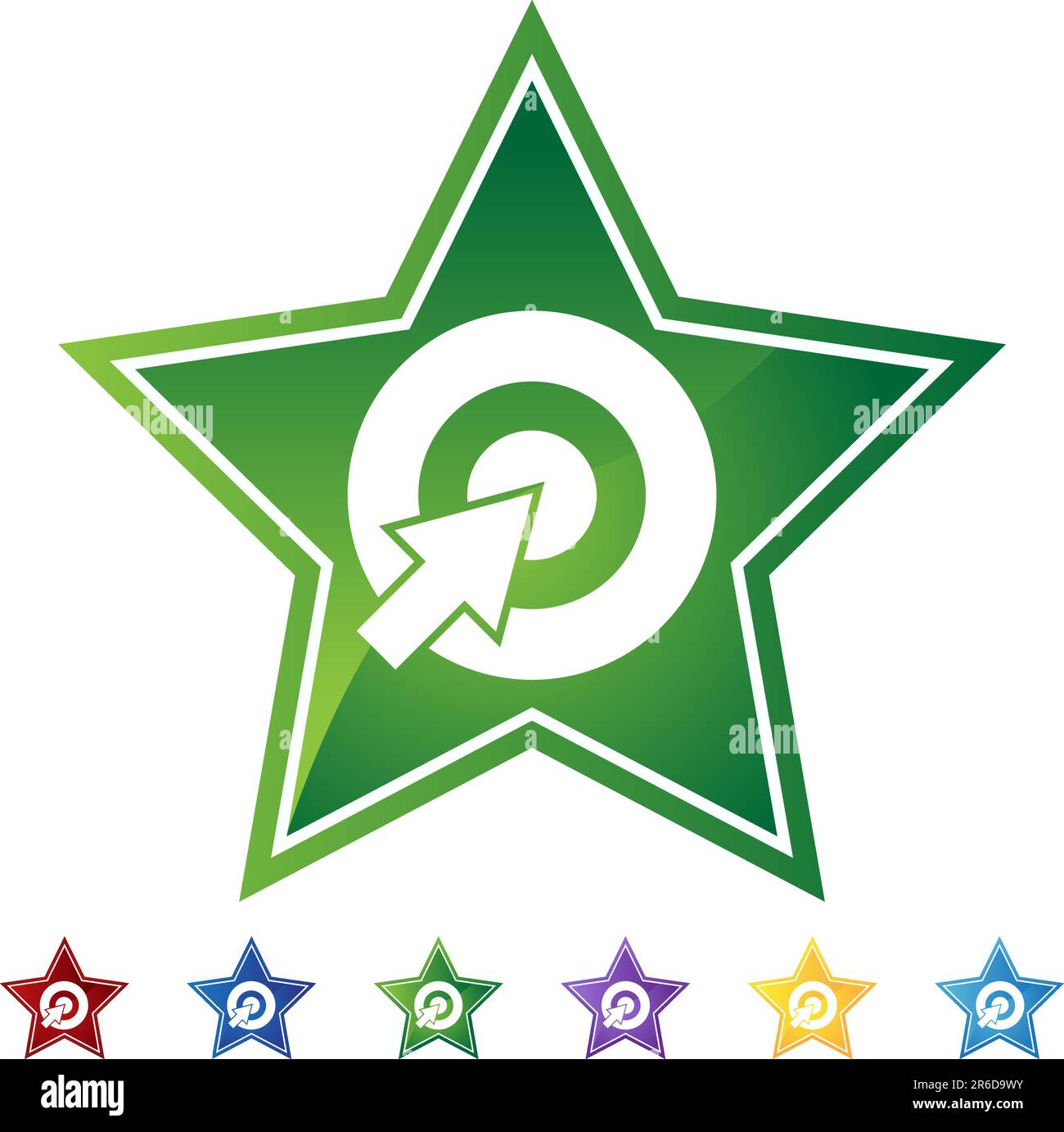 Set of star style icons - bullseye Stock Vector Image & Art - Alamy