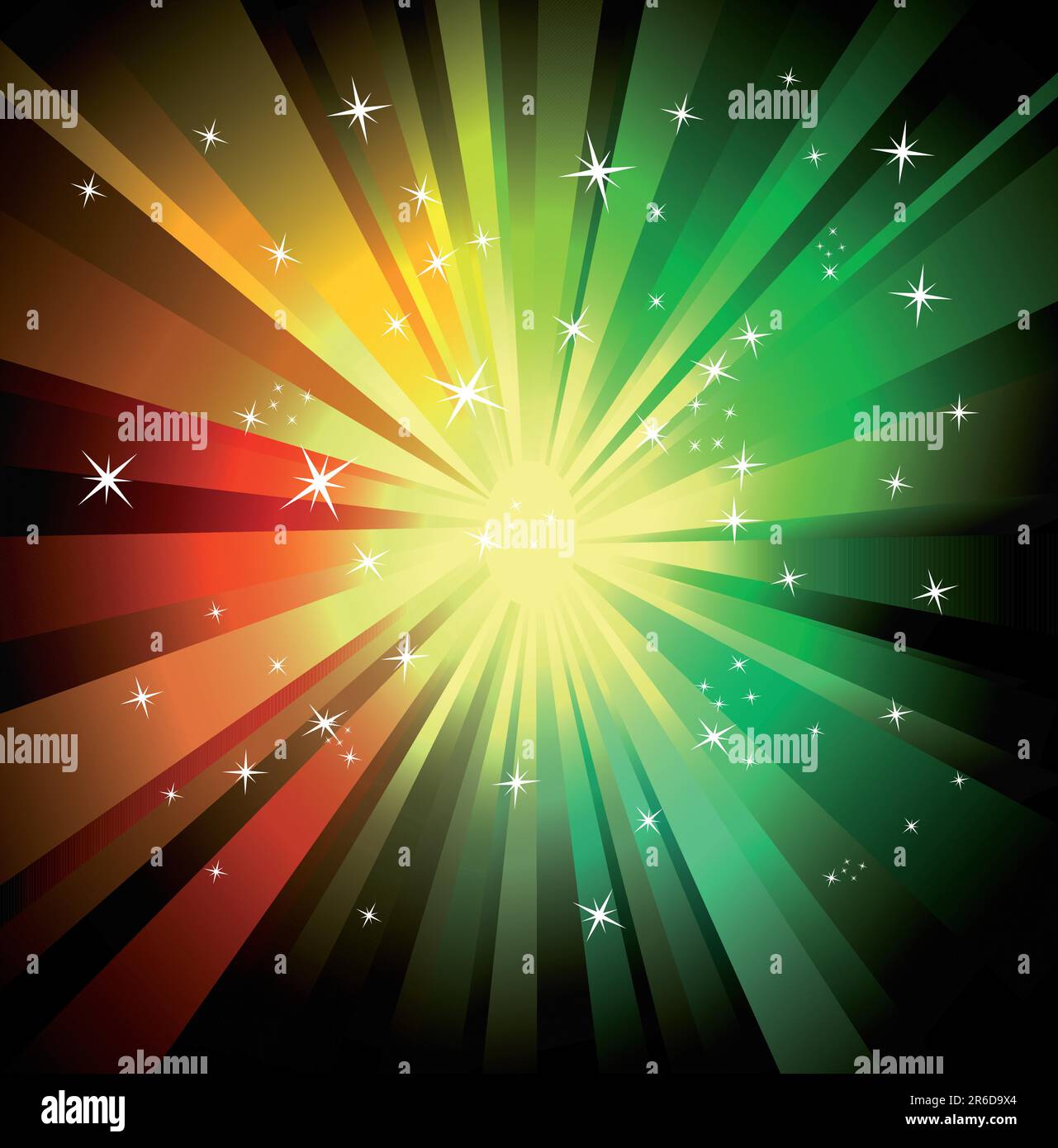 Colorful Explosion of red and green raylights Stock Vector Image & Art ...