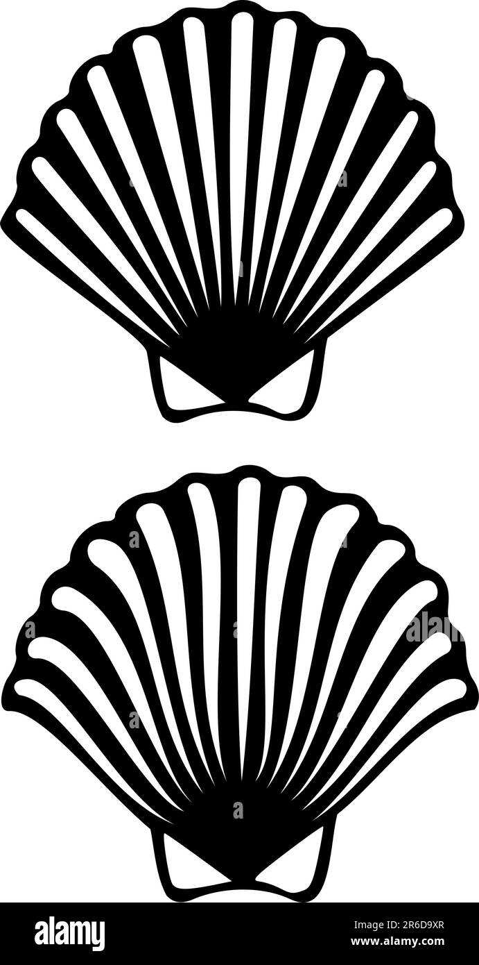 A scallop shell tribal tattoo Stock Vector Image & Art - Alamy