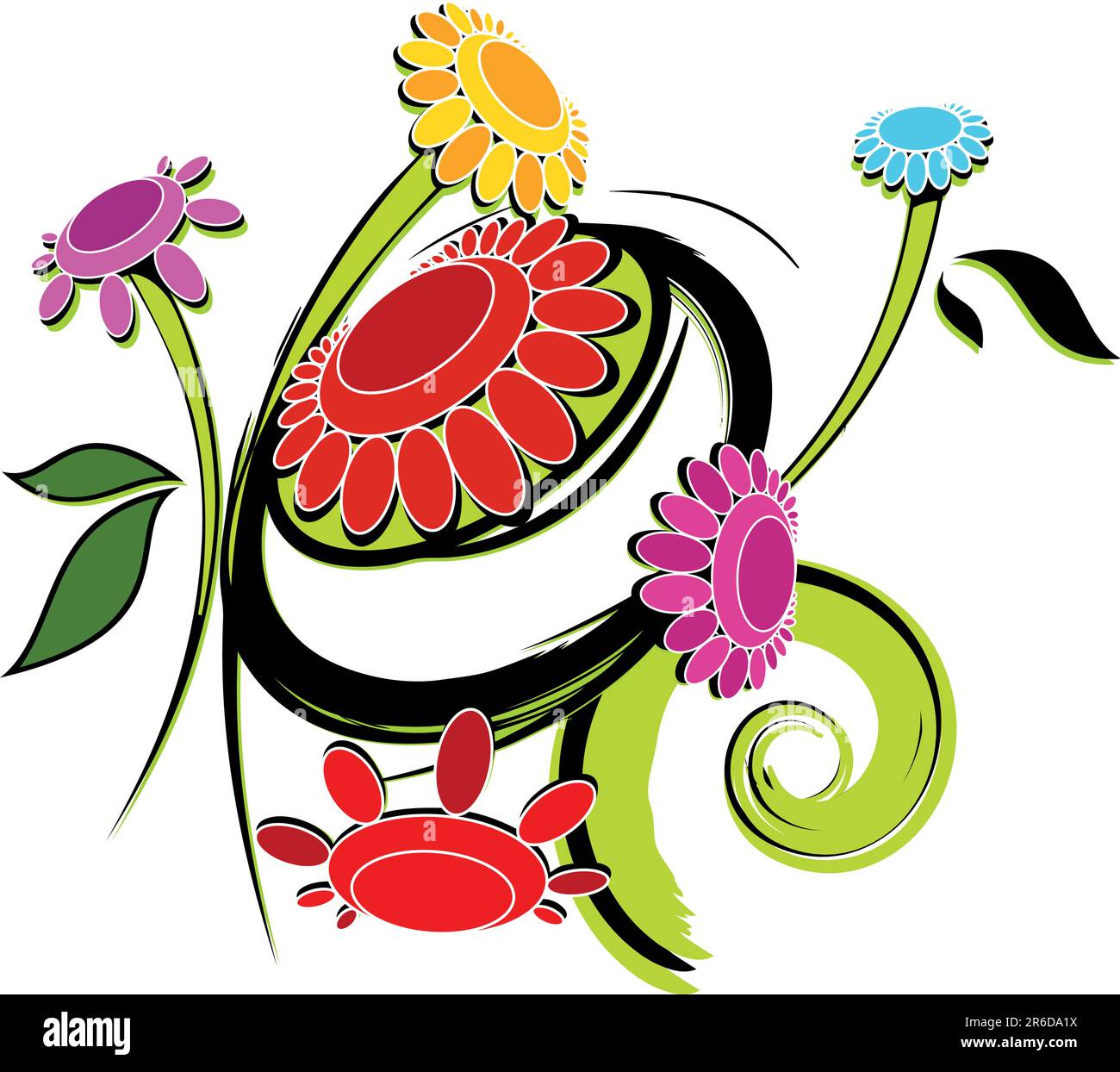 flower colored vector design Stock Vector Image & Art - Alamy