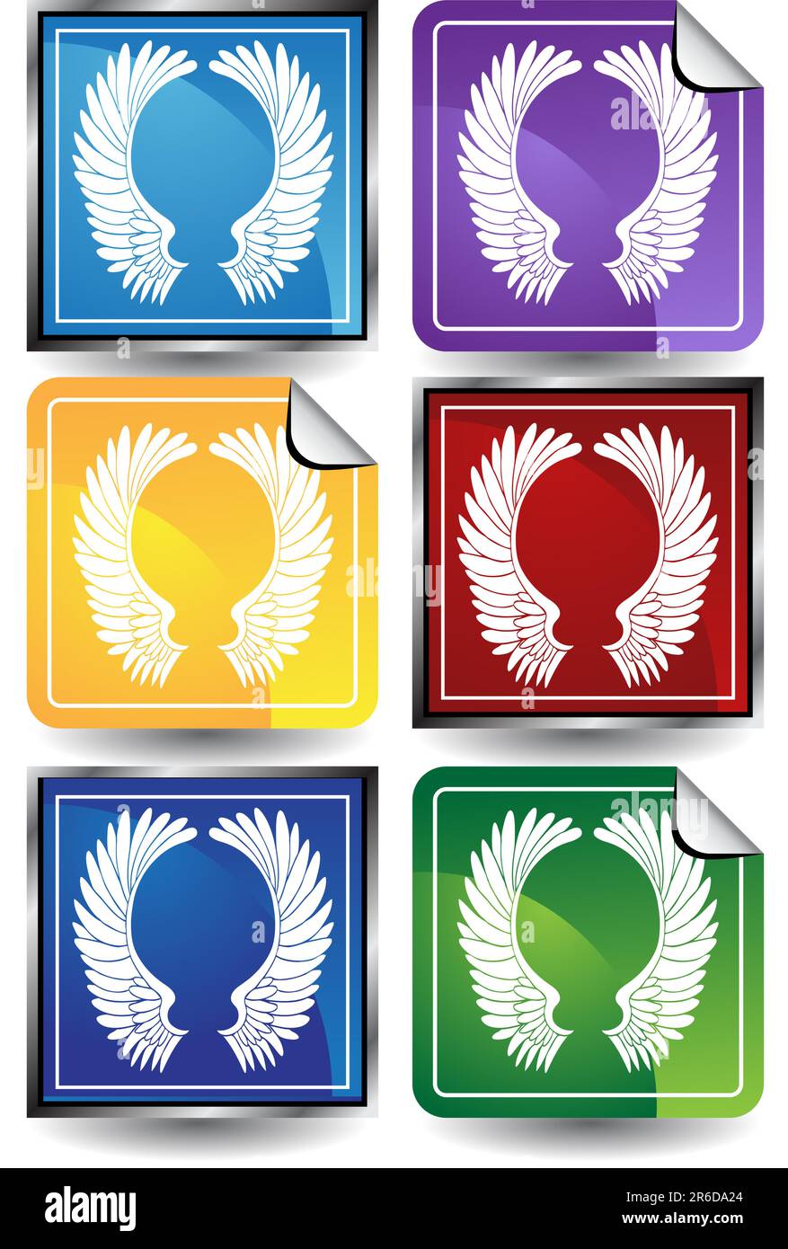 White yellow wings Stock Vector Images - Alamy