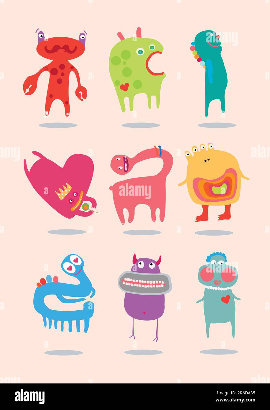 Just funny monsters for children Stock Vector Image & Art - Alamy