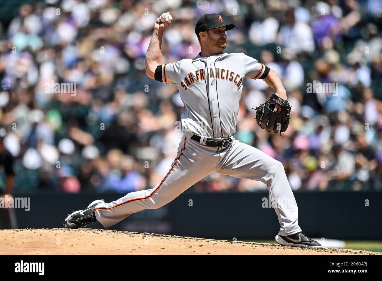 DENVER, CO - JUNE 8: San Francisco Giants starting pitcher Alex Cobb ...