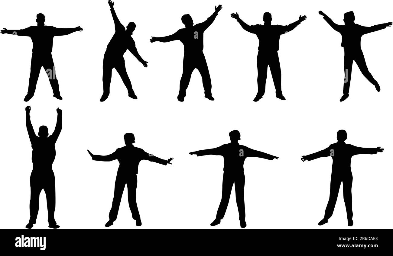 jumping silhouettes silhouettes Stock Vector Image & Art - Alamy