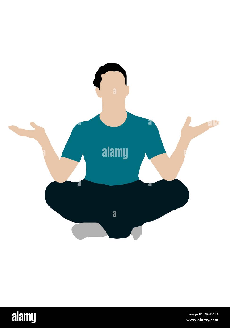 Male cross legged on Stock Vector Images - Alamy