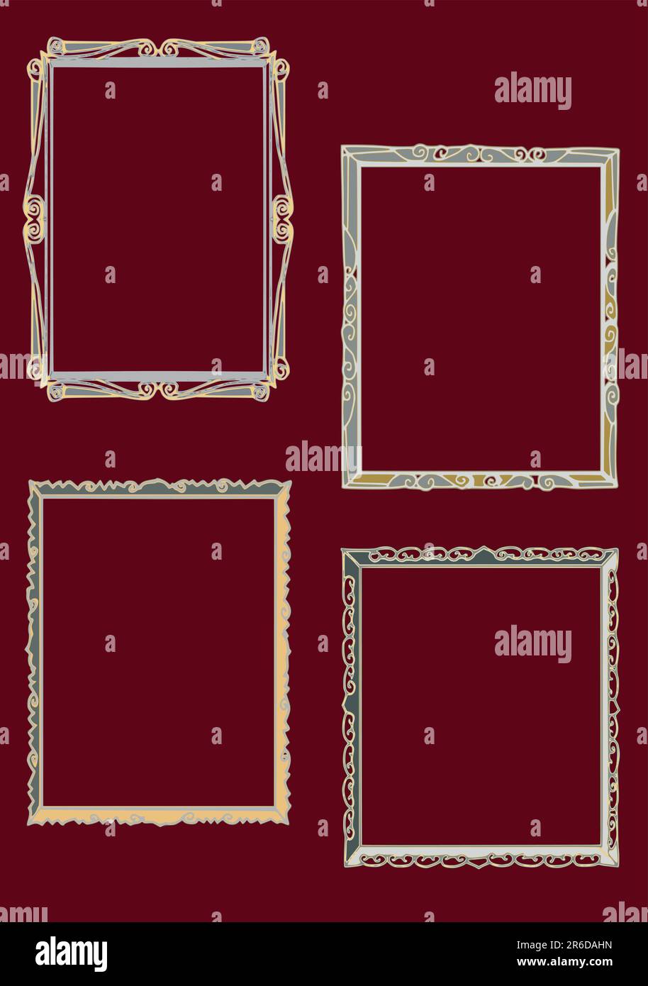 isolated hand draw frame, cartoon style Stock Vector Image & Art - Alamy