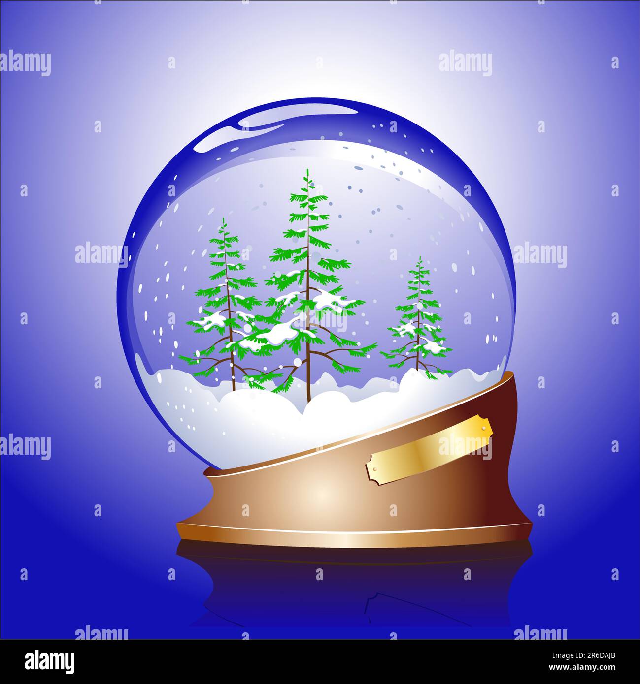 Winter sphere with a wood Stock Vector Image & Art - Alamy