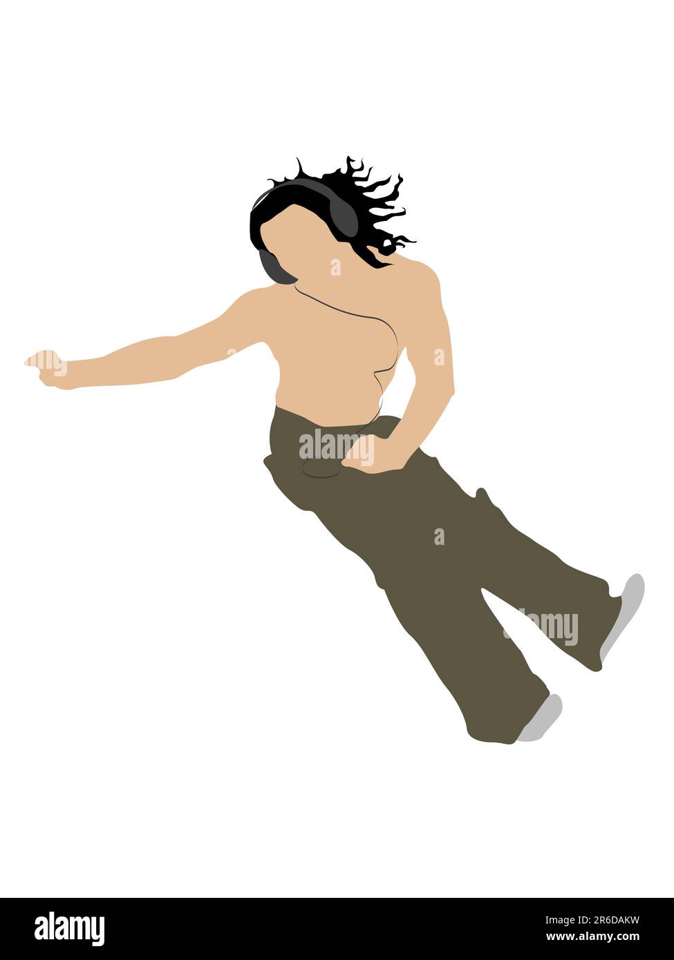 jumping cool dancer on isolated background Stock Vector Image & Art - Alamy