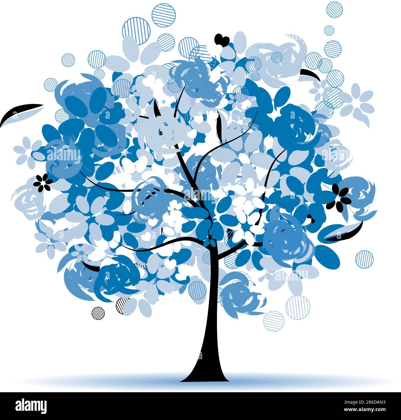 Floral tree beautiful Stock Vector Image & Art - Alamy