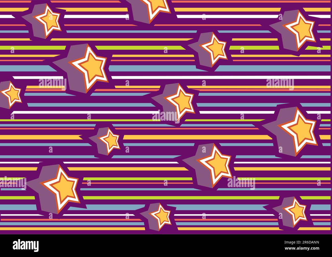 Vector illustration of funky background with cool stars Stock Vector ...