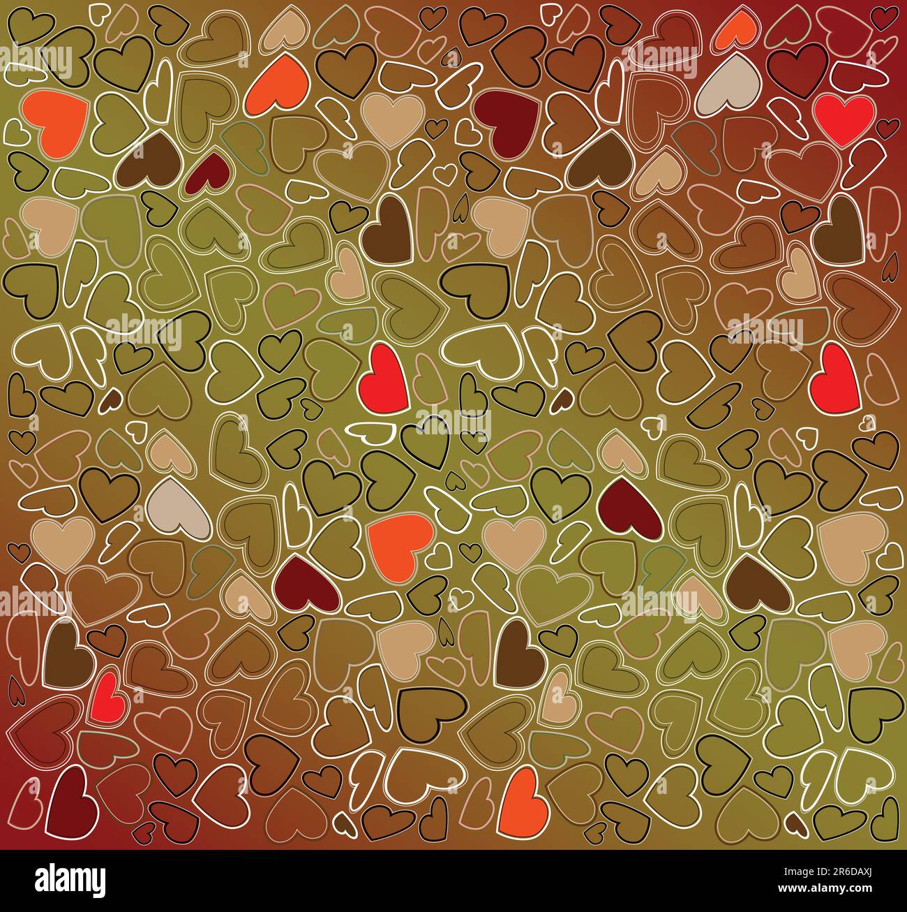 Decorative ornament - valentine heart wrapping paper - easy to edit ...