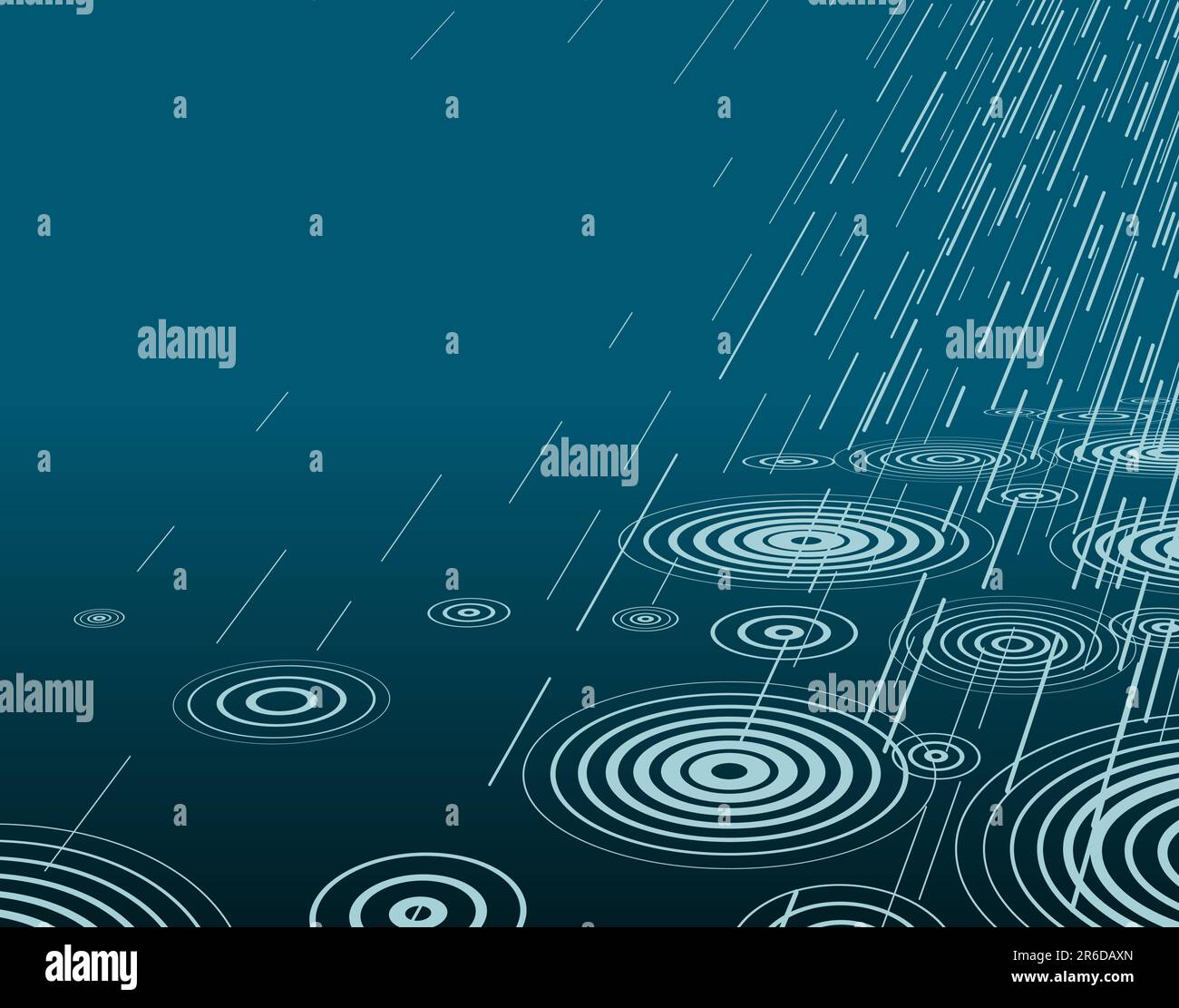 Editable vector illustration of rain at night with copy-space Stock ...