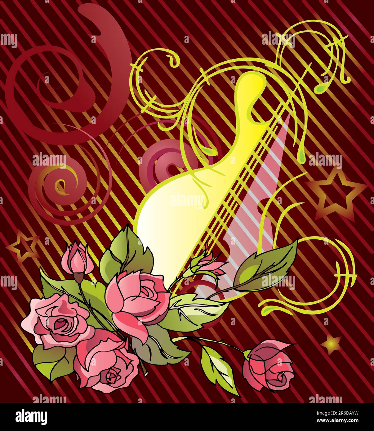 String of roses Stock Vector Images - Alamy
