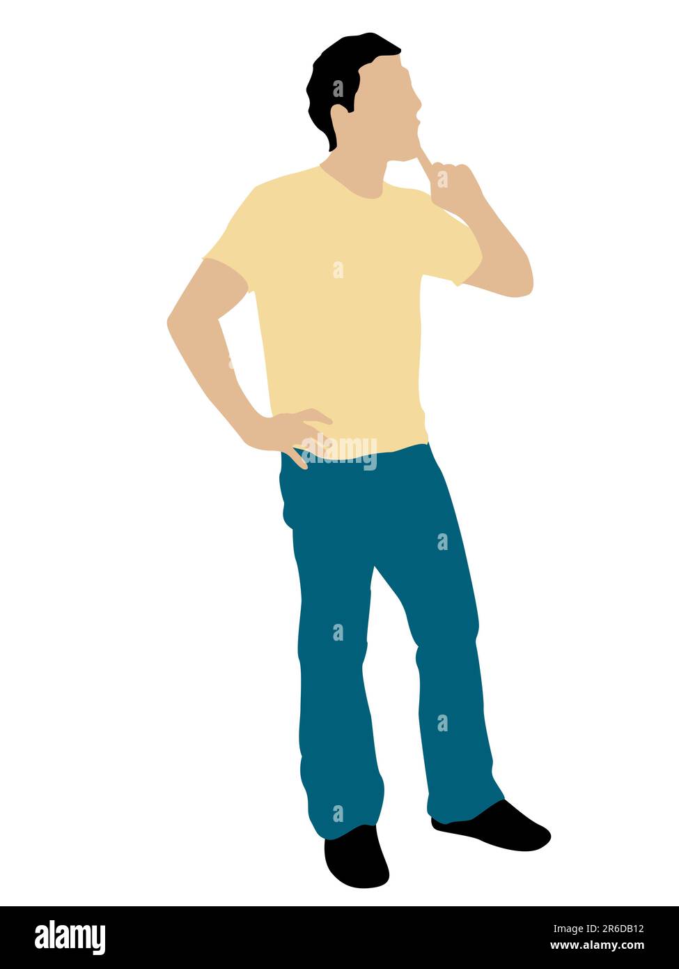 thinking man on isolated background Stock Vector Image & Art - Alamy