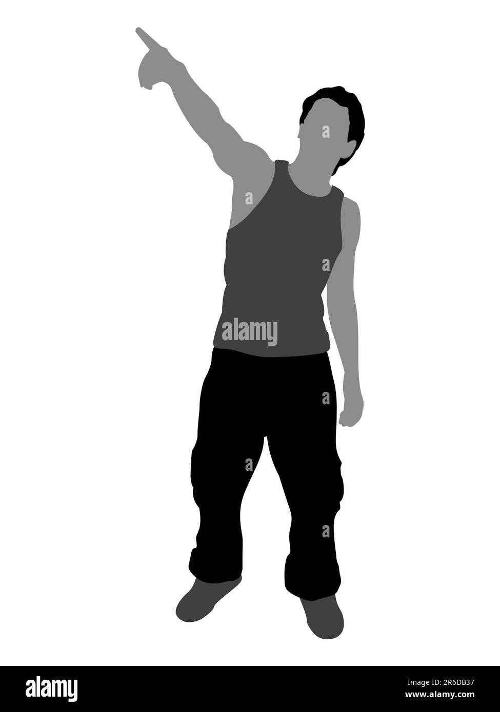 Pointing pose Black and White Stock Photos & Images - Alamy