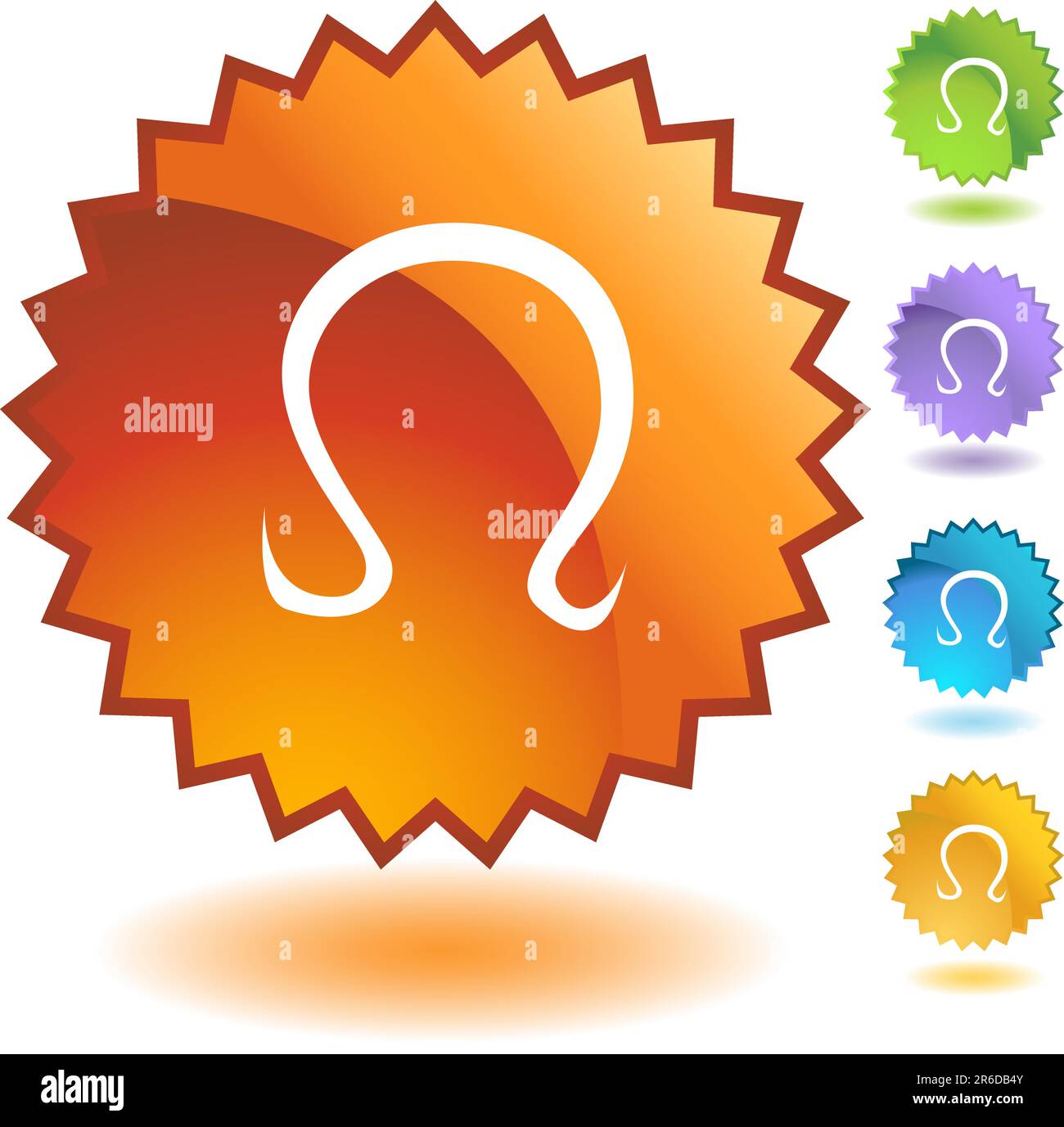 Set of 3D zodiac label icons - Leo Stock Vector Image & Art - Alamy
