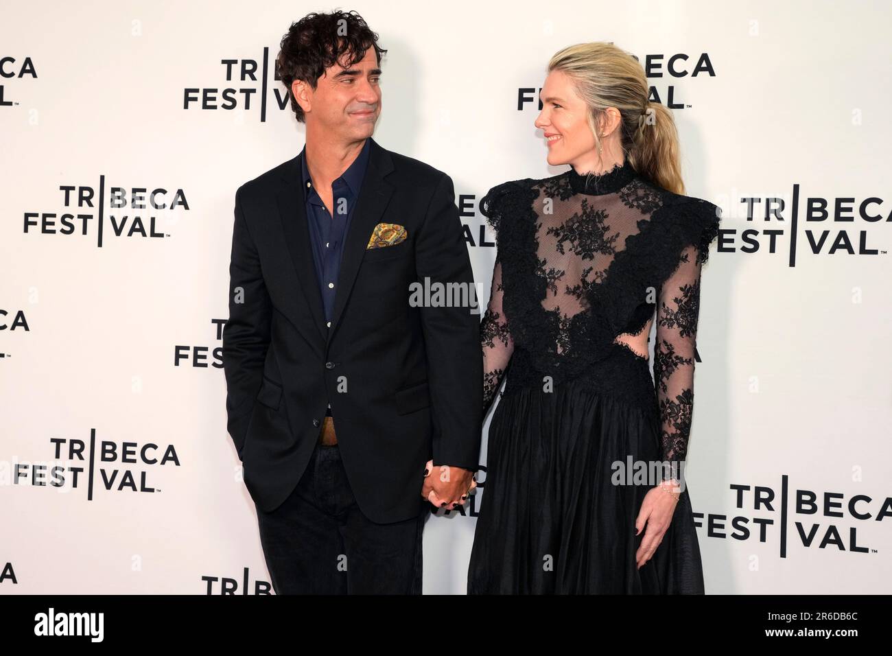 Hamish Linklater and Lily Rabe attend the premiere of "Downtown Owl" at ...