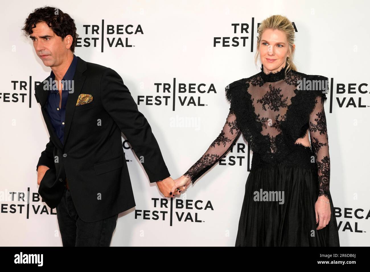 Hamish Linklater and Lily Rabe attend the premiere of "Downtown Owl" at ...