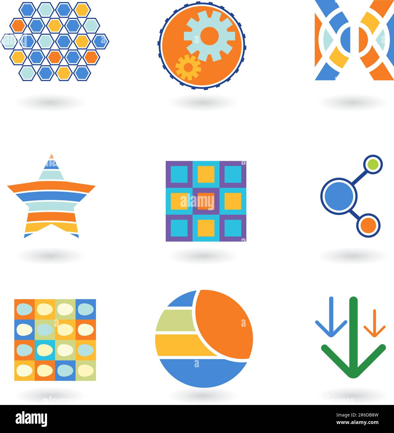 Vibrant set design Stock Vector Images - Alamy