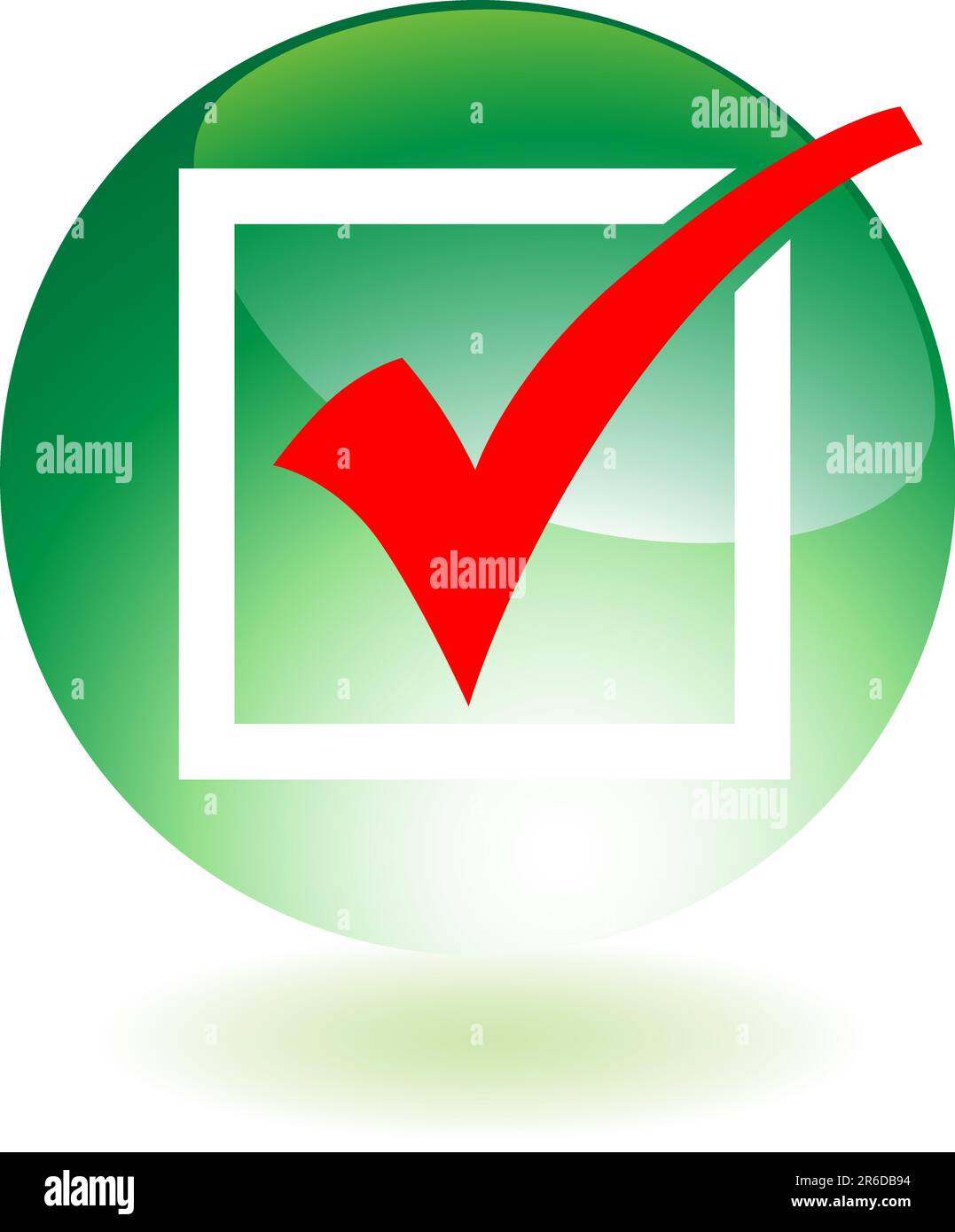 Illustration red green check Stock Vector Images - Alamy