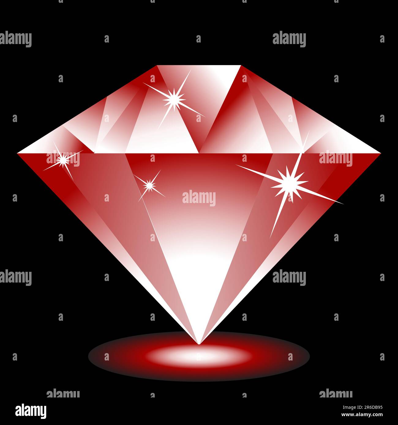 Ruby Jewel isolated on a black background image Stock Vector Image ...
