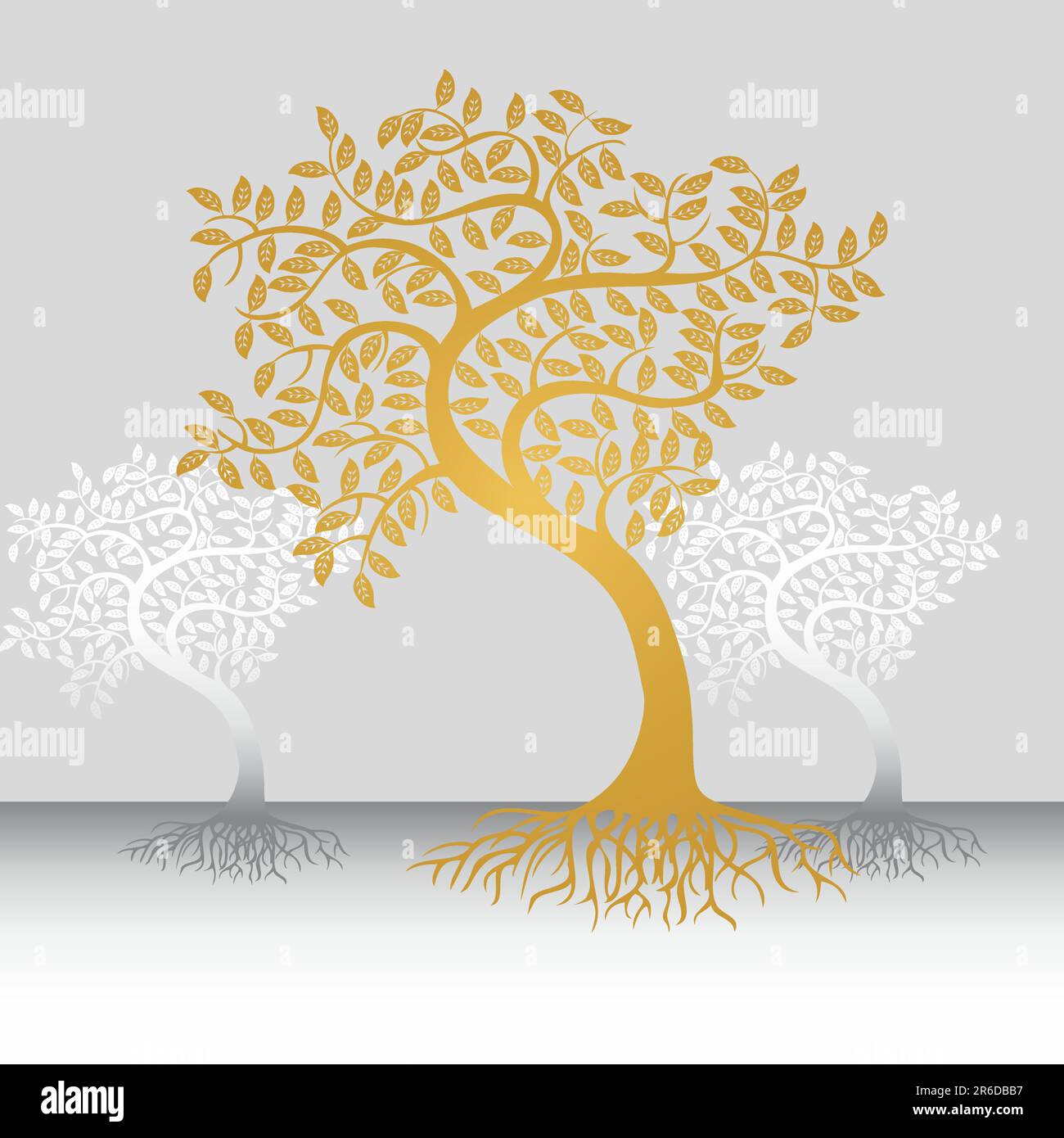 White tree in ground icon Stock Vector Images - Alamy