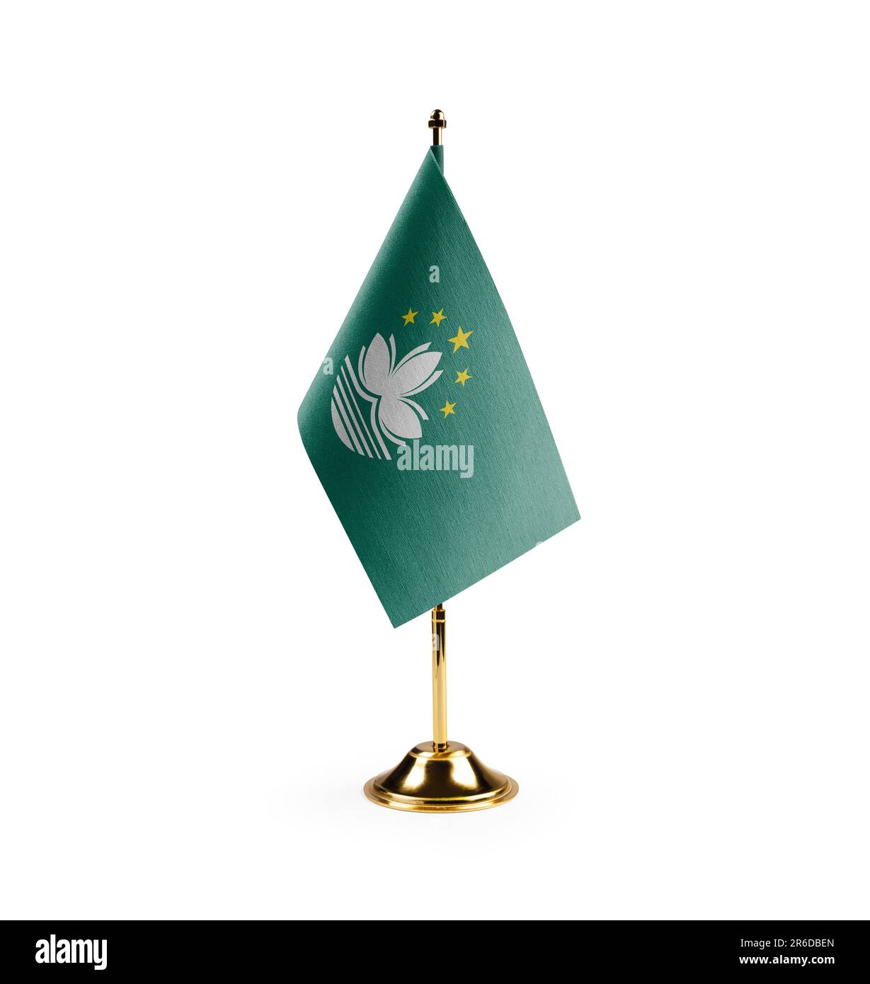 Small national flag of the Macao on a white background Stock Photo - Alamy