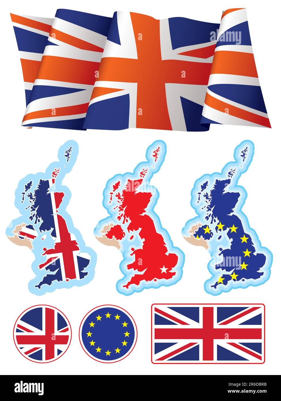 Collection of British national design elements, vector Stock Vector ...