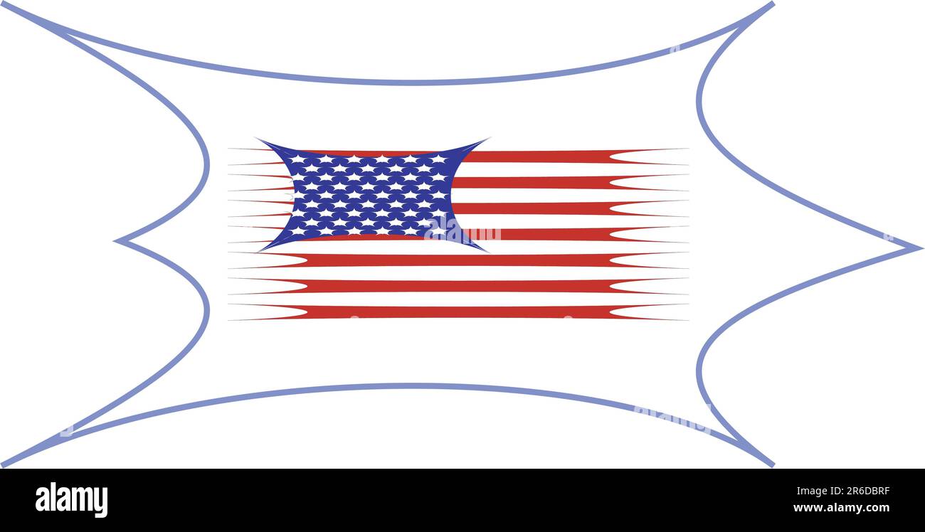 illustration of stars and stripes stretched over animal skin Stock ...