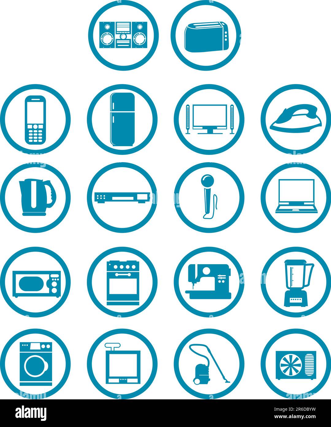 Home related electronic apparatus icon set Stock Vector Image & Art - Alamy