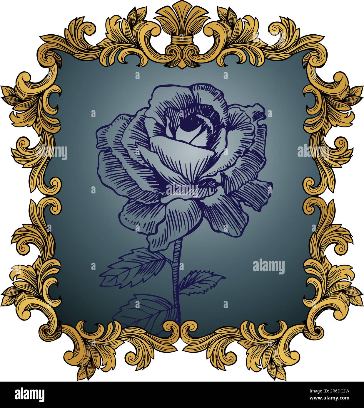 Ornate border hand drawn border hi-res stock photography and images - Alamy