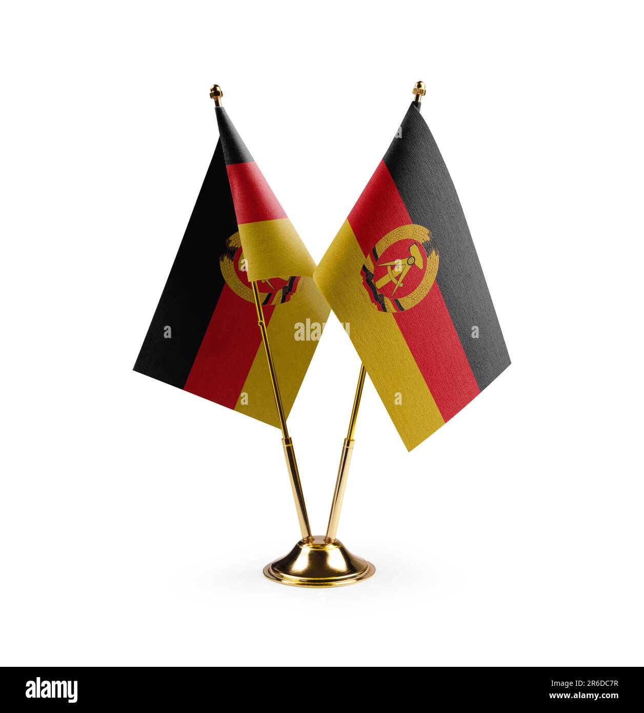 Small national flags of the DDR on a white background Stock Photo - Alamy